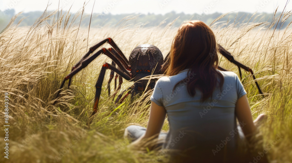 A young woman experiences a chilling nightmare as a monstrous black ...
