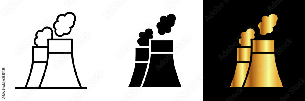 Factory Chimney Icon, an icon representing a factory chimney ...