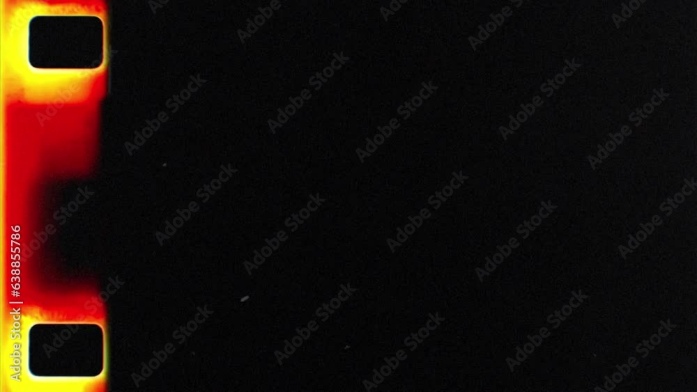 Vintage Super 8mm film frame overlay with a sprocket hole, dirt, hair ...