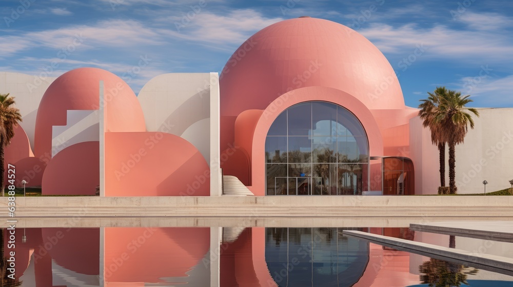 Modern house, award-winning architecture, curves, pool, wallpaper ...