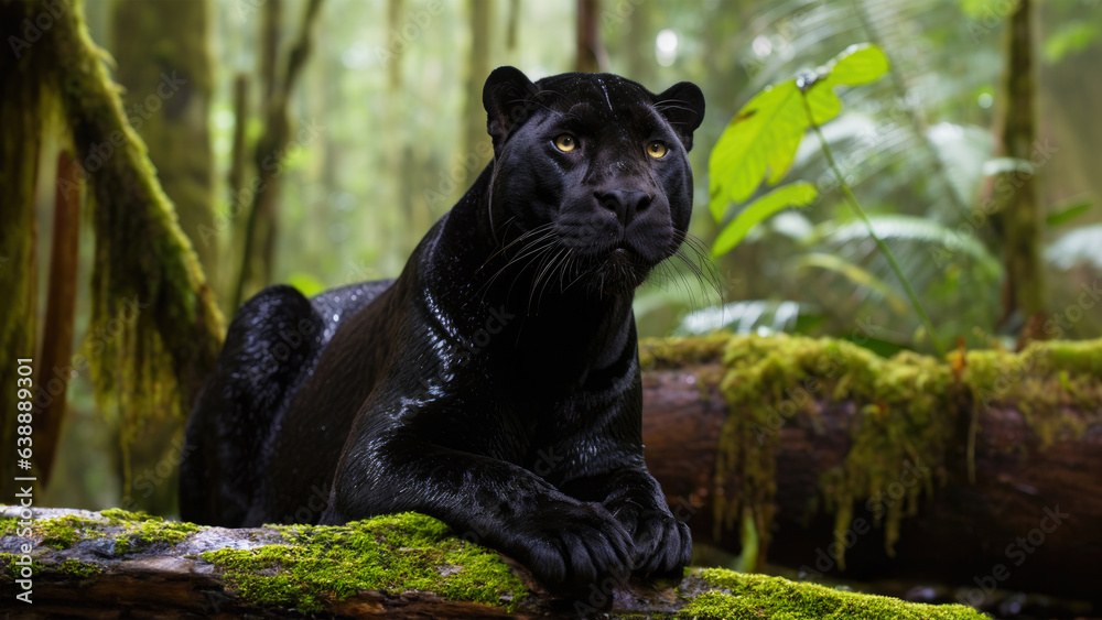 Black panther in the rainforest, 4k wallpaper - beautiful panther hd ...