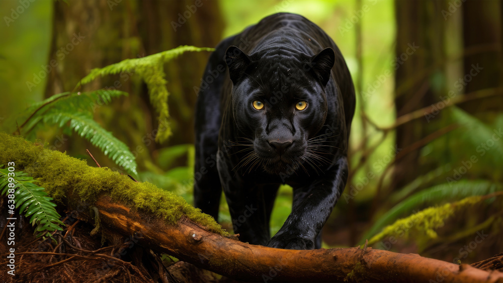 Black panther in the rainforest, 4k wallpaper - beautiful panther hd ...