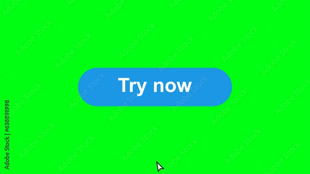 simple animation of cursor icon clicking try now button. pack of ...
