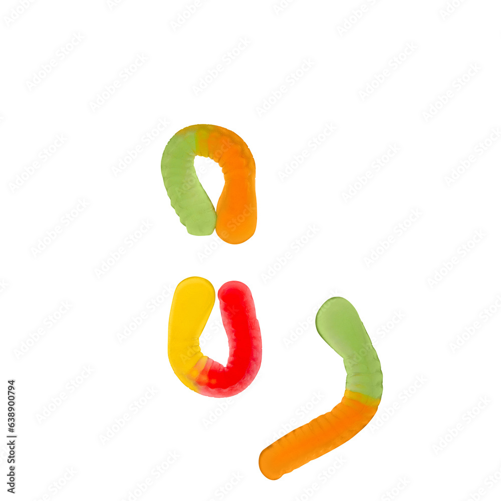 Foto de Kit of punctuation marks made of gummy worms and isolated on ...