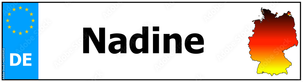 Car sticker sticker with name Nadine and map of germany Stock Photo ...