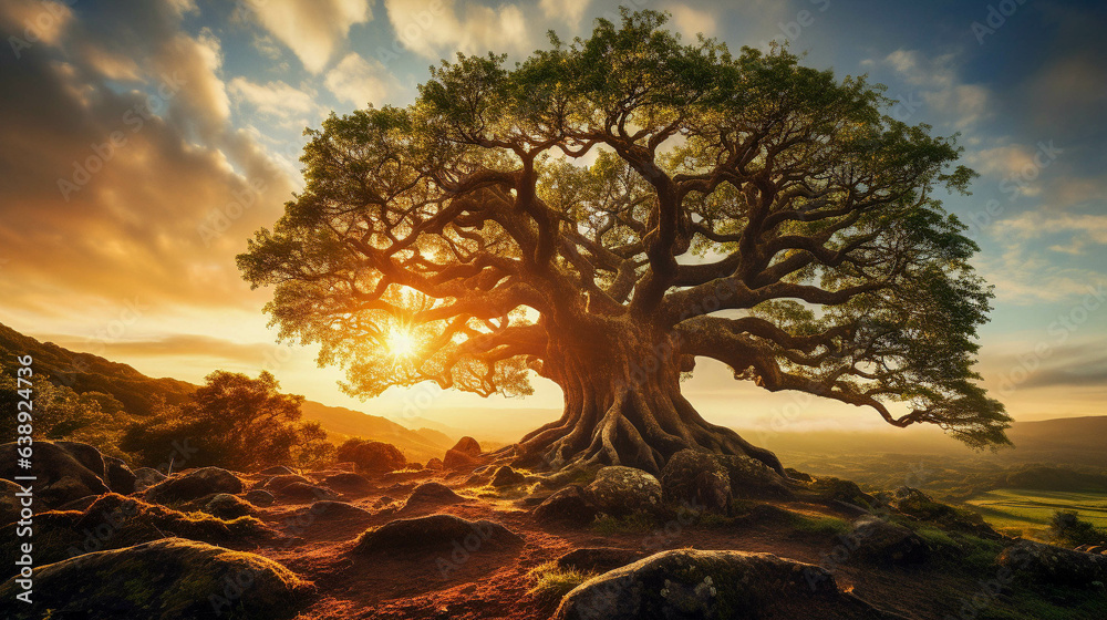 Yggdrasil Tree Of Life. Celtic World Tree Symbol Of Vitality And Life ...