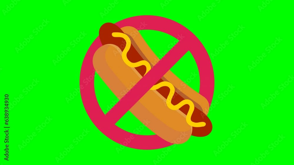 Animation of appearance and disappearance of ban on hot dog, fast food ...