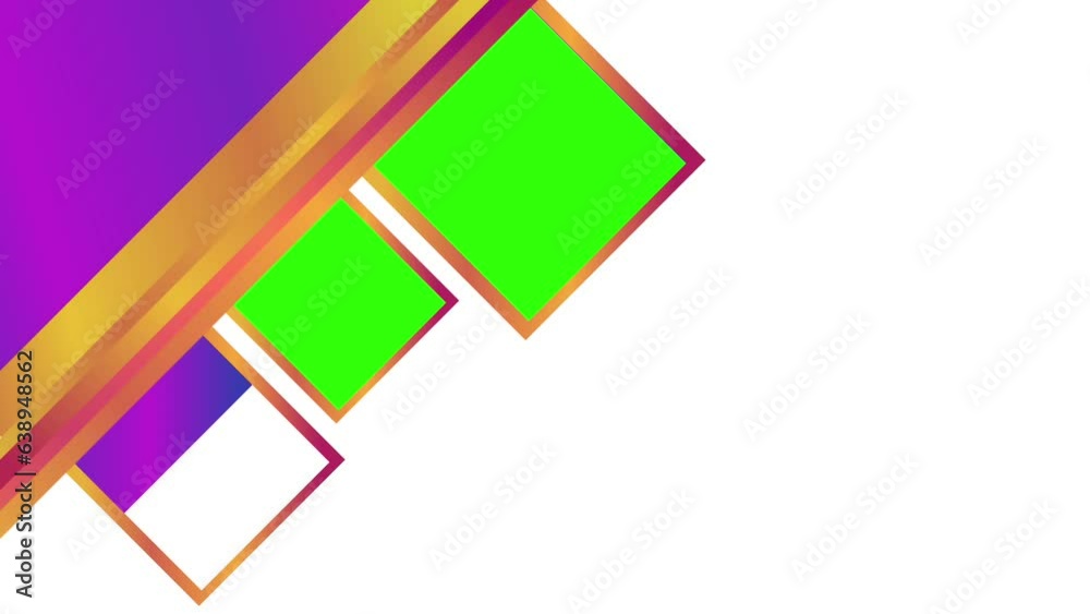 Abstract motion frames and animated on white backgrounds. Green screen ...