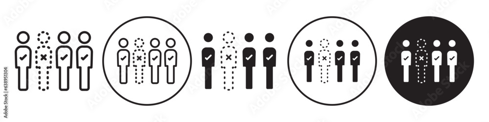 Absentees Icon. Symbol of missing or absent employee in office of ...
