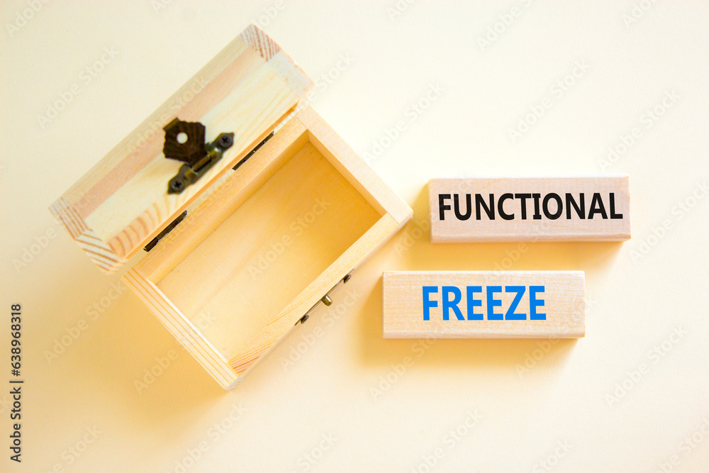 Functional freeze symbol. Concept words Functional freeze on beautiful ...
