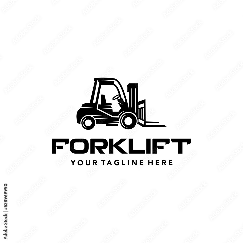 forklift logo vector. forklift icon. isolated logo design template ...