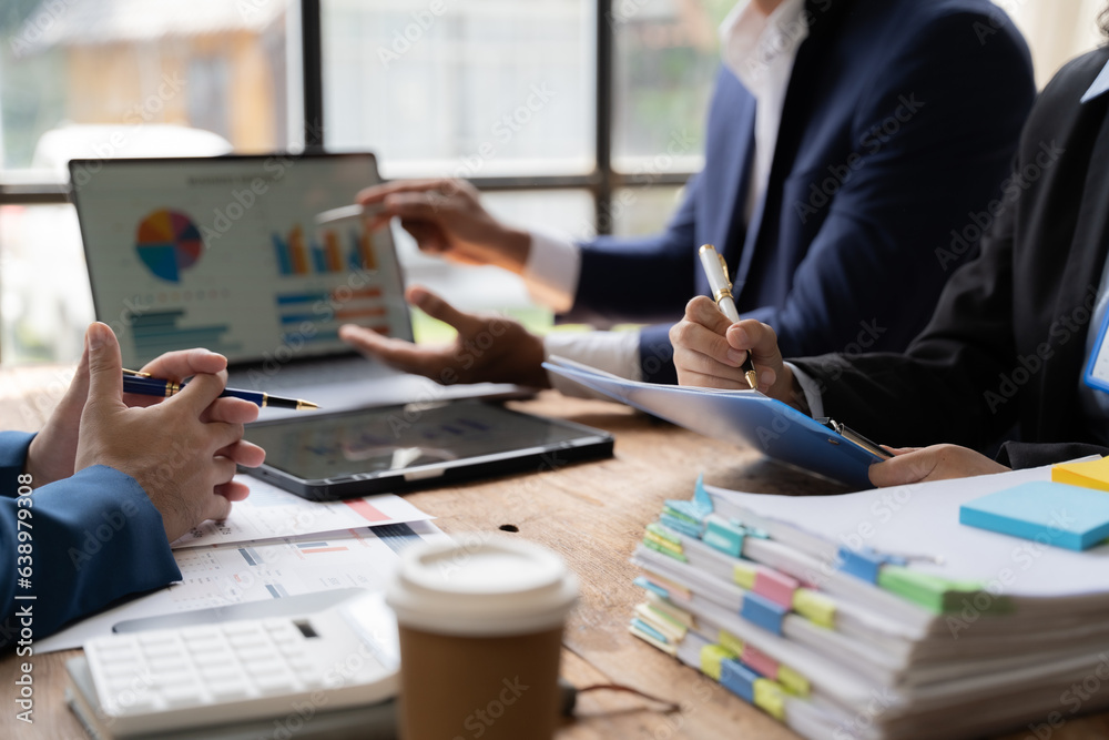 Young colleagues having great business conversations in a modern ...