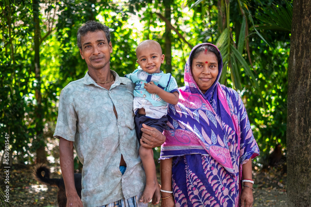 South asian family photo, grandparents with their little grandson Stock ...