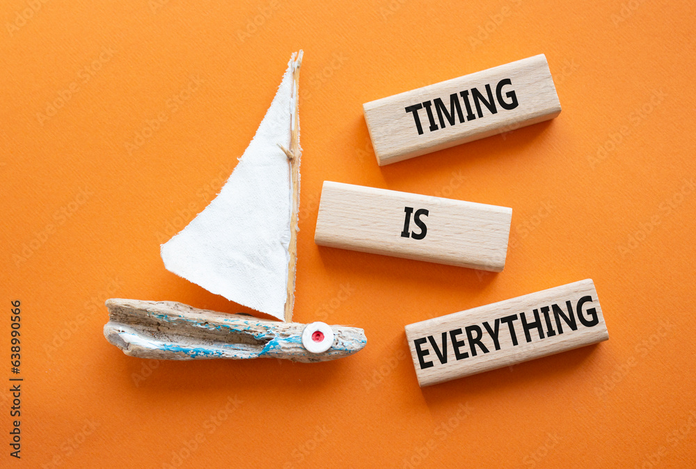 Timing is Everything symbol. Wooden blocks with words Timing is ...