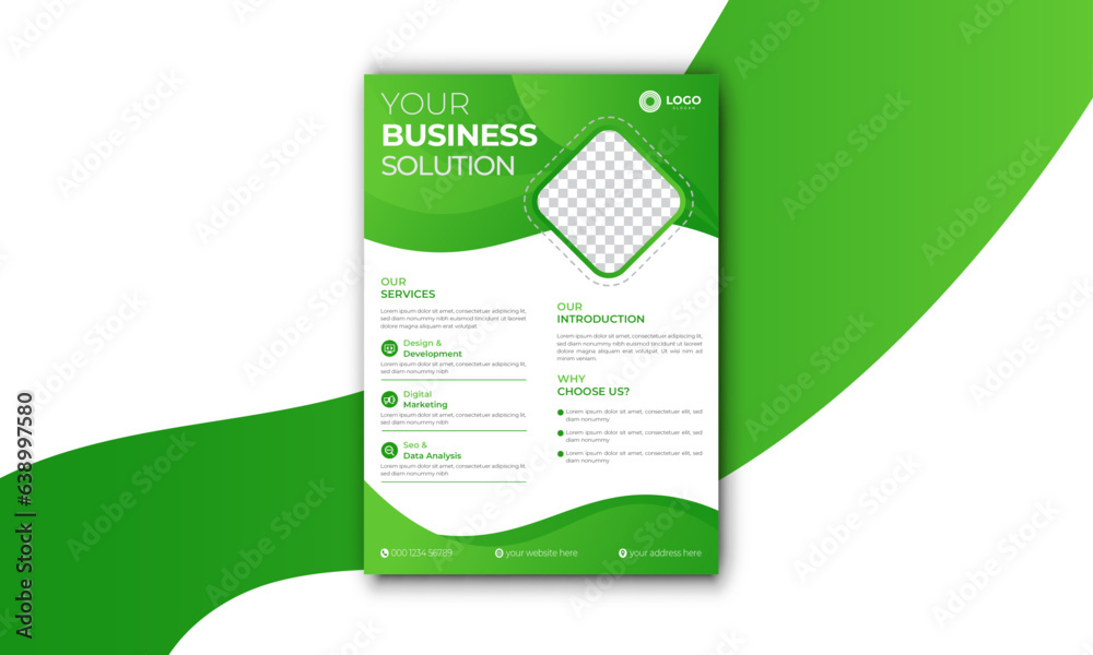 Corporate business flyer template design with gradient color. Poster ...