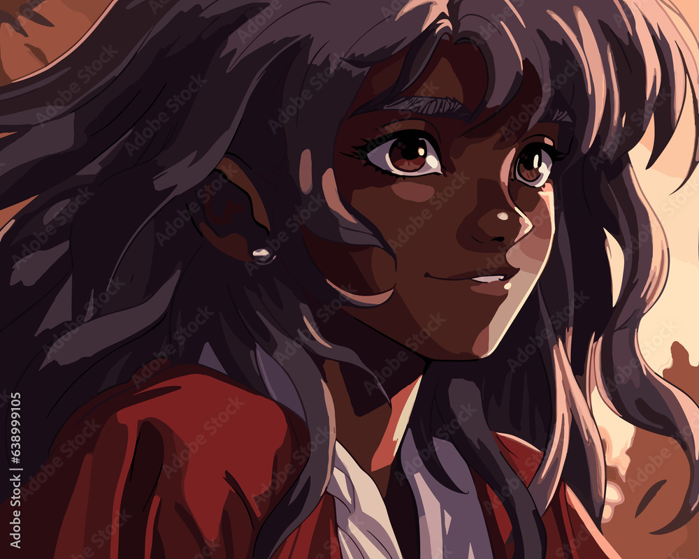 Foto de Beautiful African American Anime Character, Anime Girl, Black ...