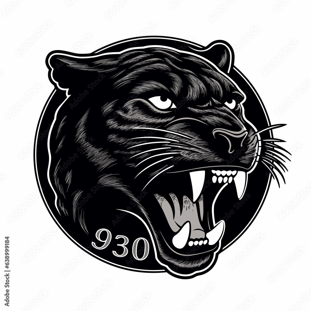 Black Panther Head, Black Panther, Cartoon Character, Clipart, Vector ...