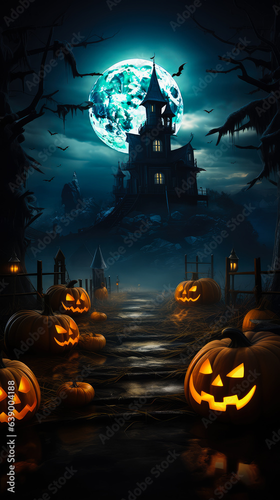 Attractive Halloween background or wallpaper design for posters ...