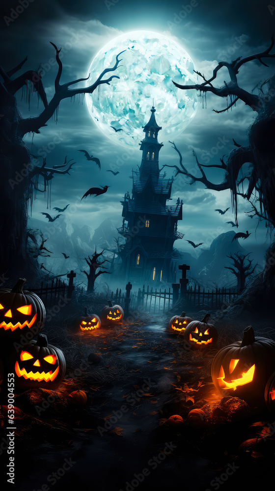 Attractive Halloween background or wallpaper design for posters ...