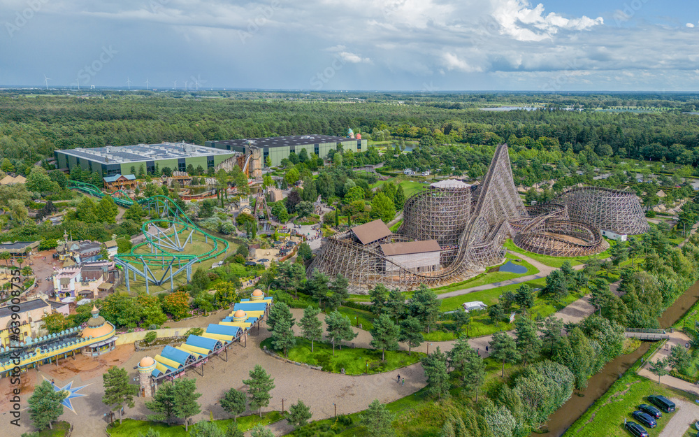 Toverland, Sevenum, Netherlands. August 2nd 2023. Toverland Theme park ...