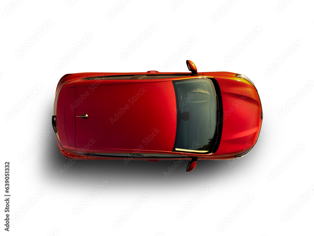 Top-Down View of the 2022 Renault Clio 5 on Transparent Background ...