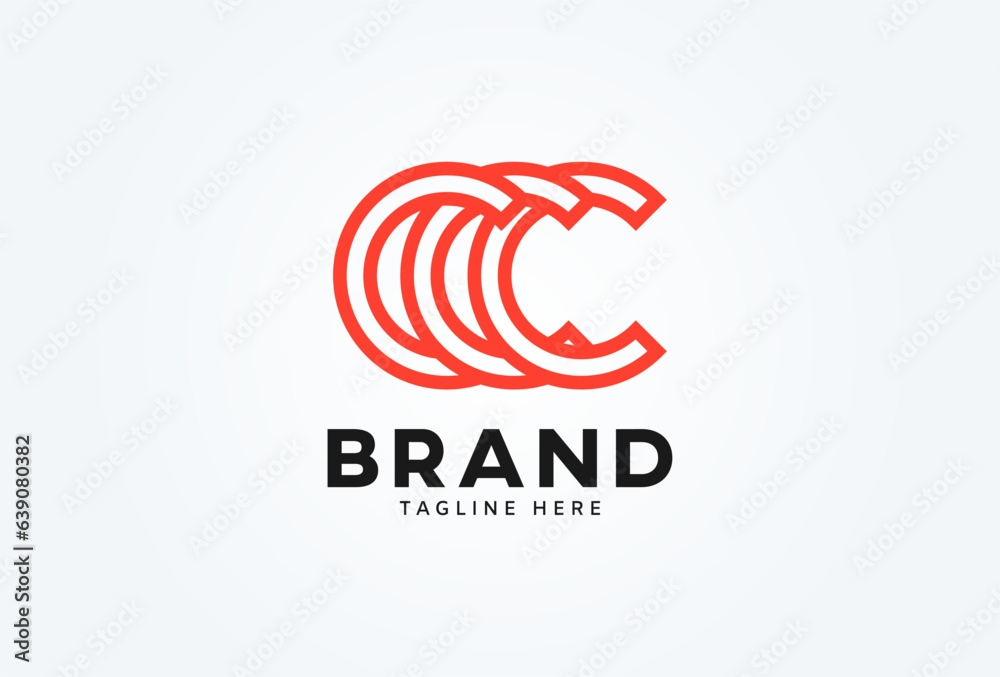 Initial Triple C logo. monogram logo design combination of three letter ...