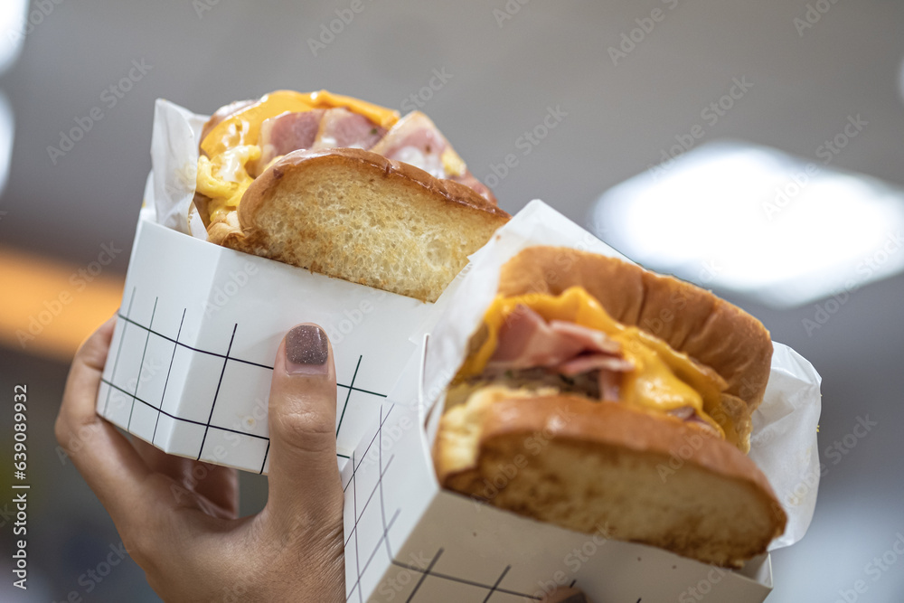 This Korean egg drop sandwich or scrambled egg sandwich. Egg drop ...