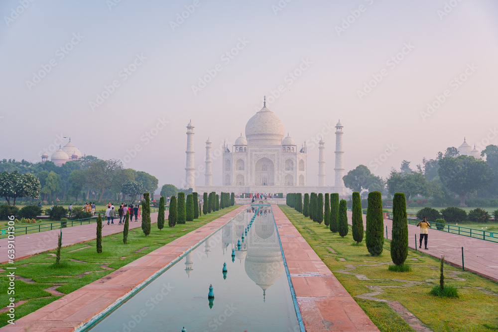 entrance gate of The Taj Mahal is an architectural masterpiece and one ...