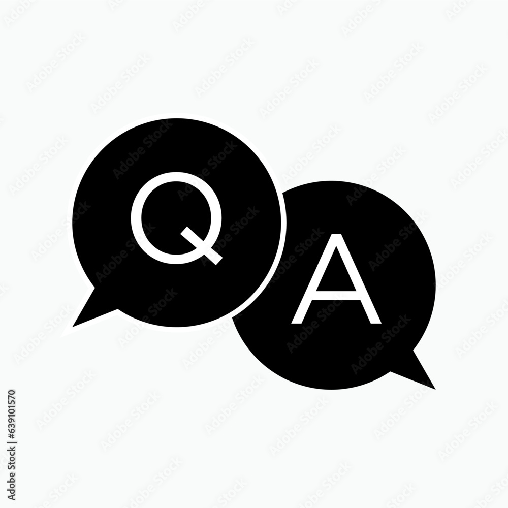 Q and A Icon. Question and Answer with Bubble Speech Illustration As A ...