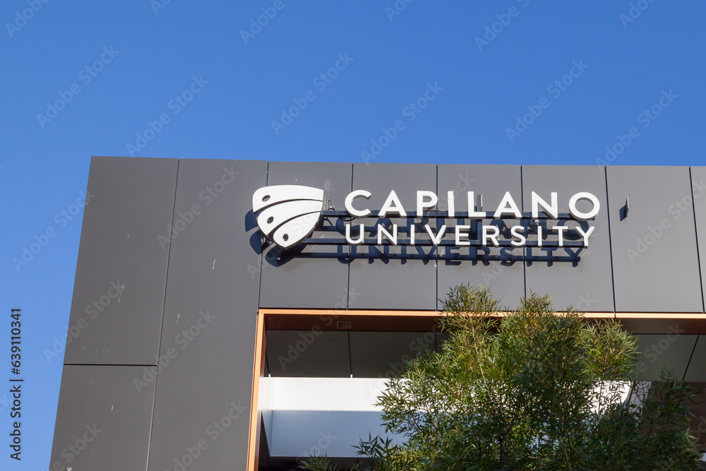 Capilano University logo and sign on the building in North Vancouver ...