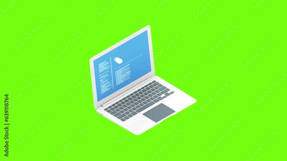 Video Stock Laptop animation on green screen. Laptop icon animation ...