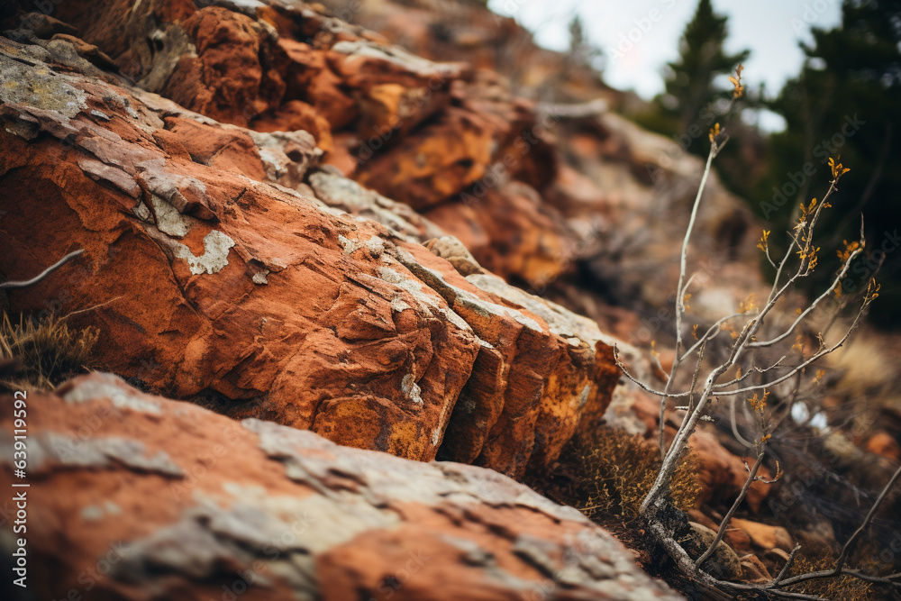 rugged and varied landscape of rocky terrain, showcasing the complexity ...