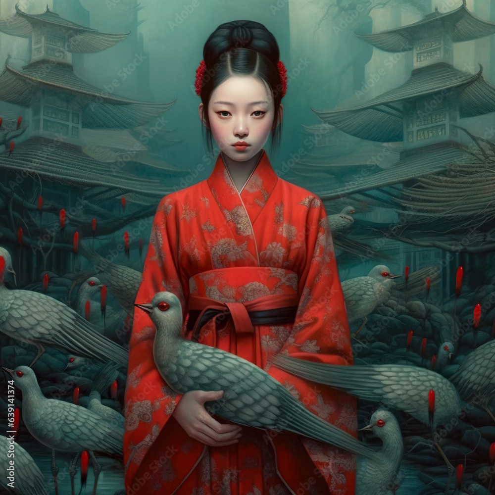 Japan Style Digital Art. A Blend of Modern and Traditional Aesthetics ...