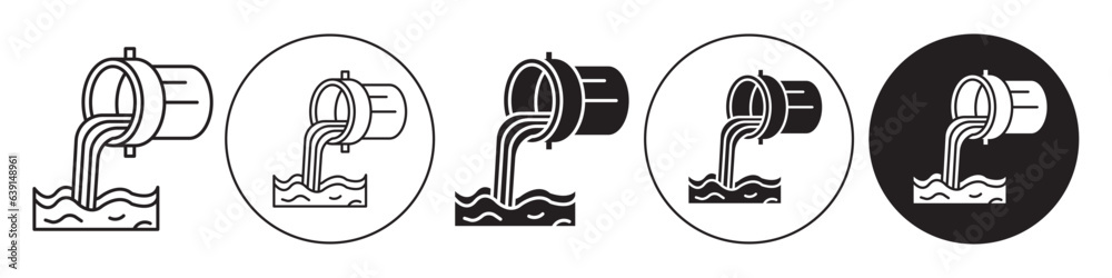 Vetor de Wastewater Icon. Symbol of industrial drainage system to ...