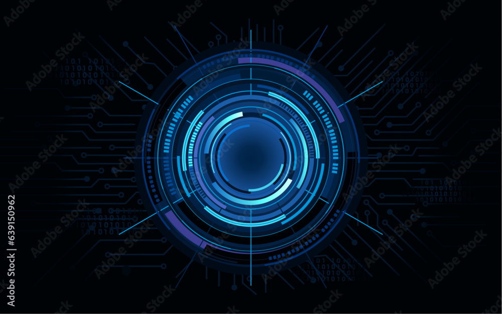 Technology background, circular infographic, one pager template ...