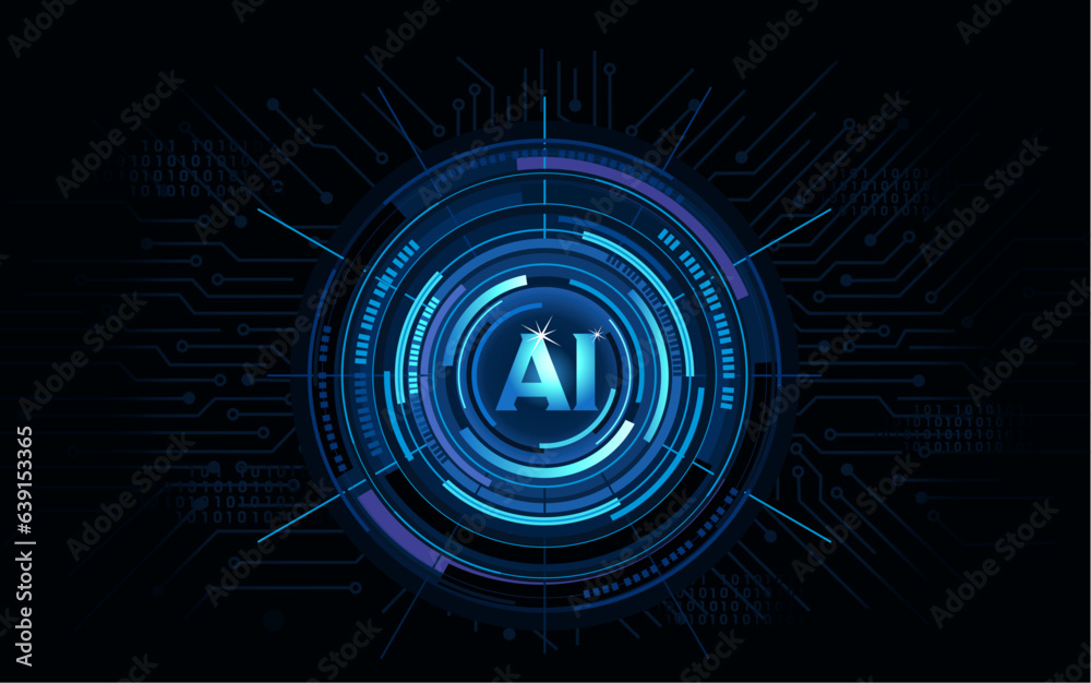 AI, technology background, Artificial intelligence logo, icon for AI ...