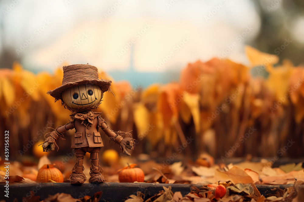 Scarecrow Background with Copy Space created with Generative AI ...