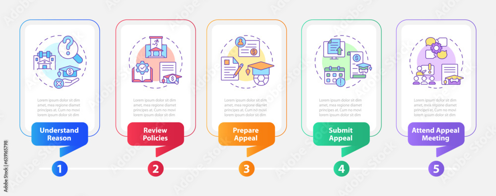 2D athletic scholarship vector infographics template with colorful ...