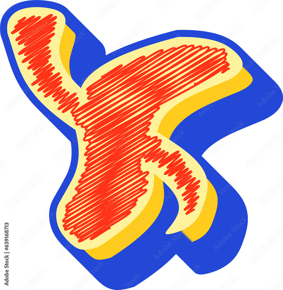 3D Scribble Alphabet Letters, Numbers, And Signs On A Transparent ...