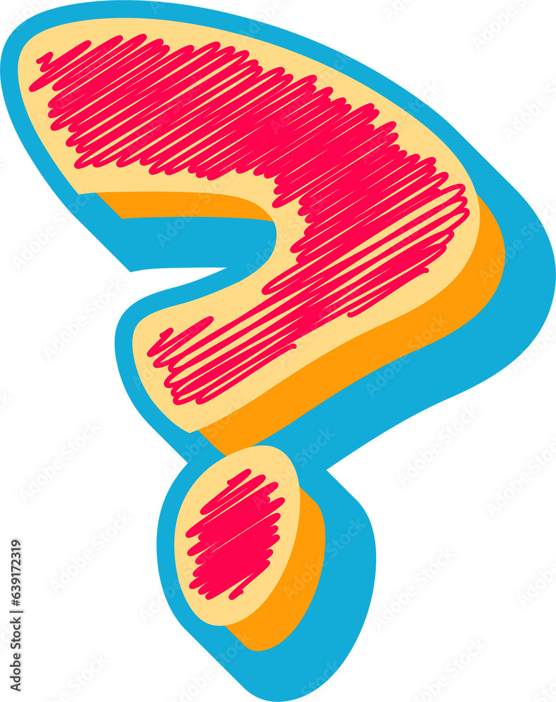 3D Scribble Alphabet Letters, Numbers, And Signs On A Transparent ...