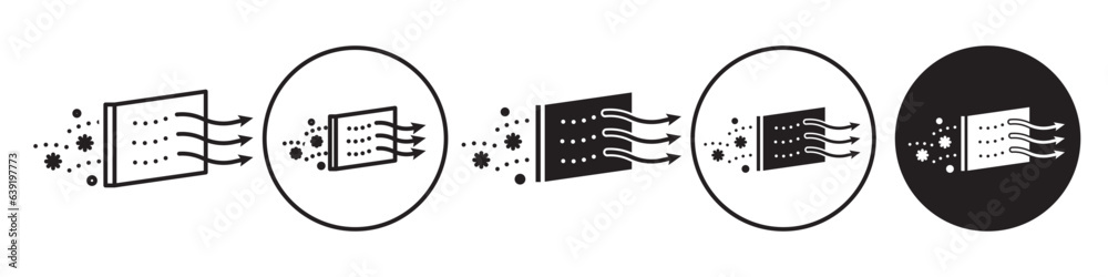 Filtration Icon . Symbol of sterilization water or air purification to ...