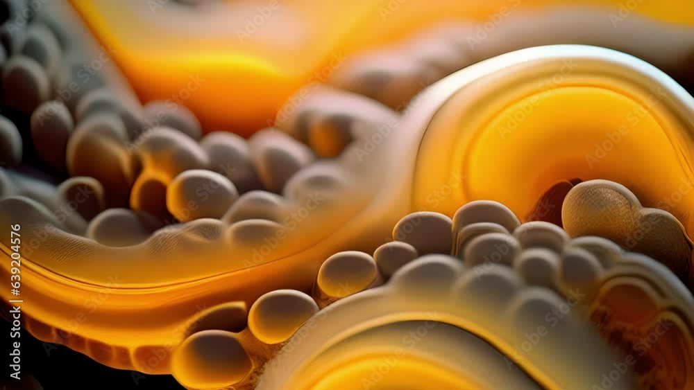 macro microscope video reveals a bacillus in a spiral formation. The ...