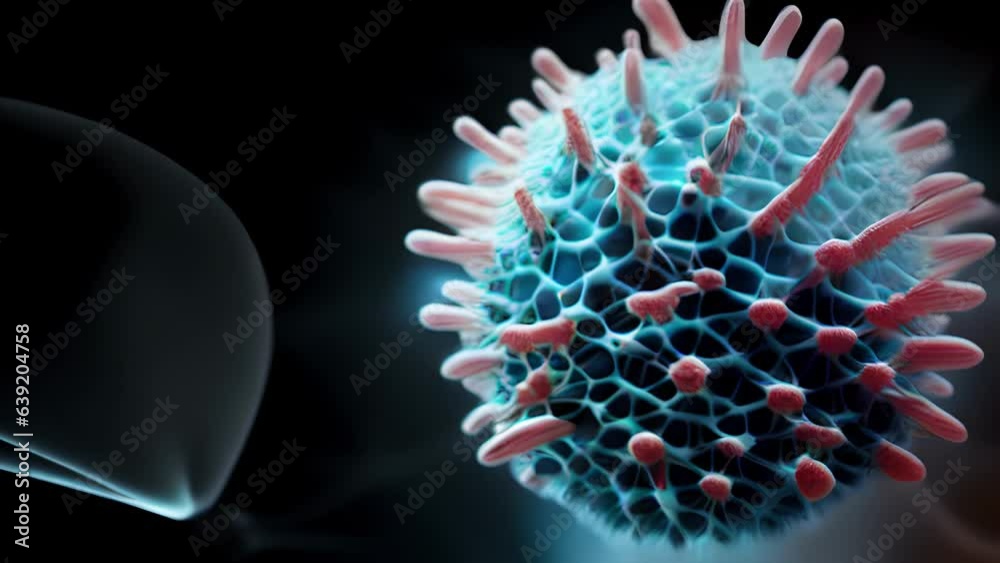 macro microscope video of a virus reveals the intricate details and ...