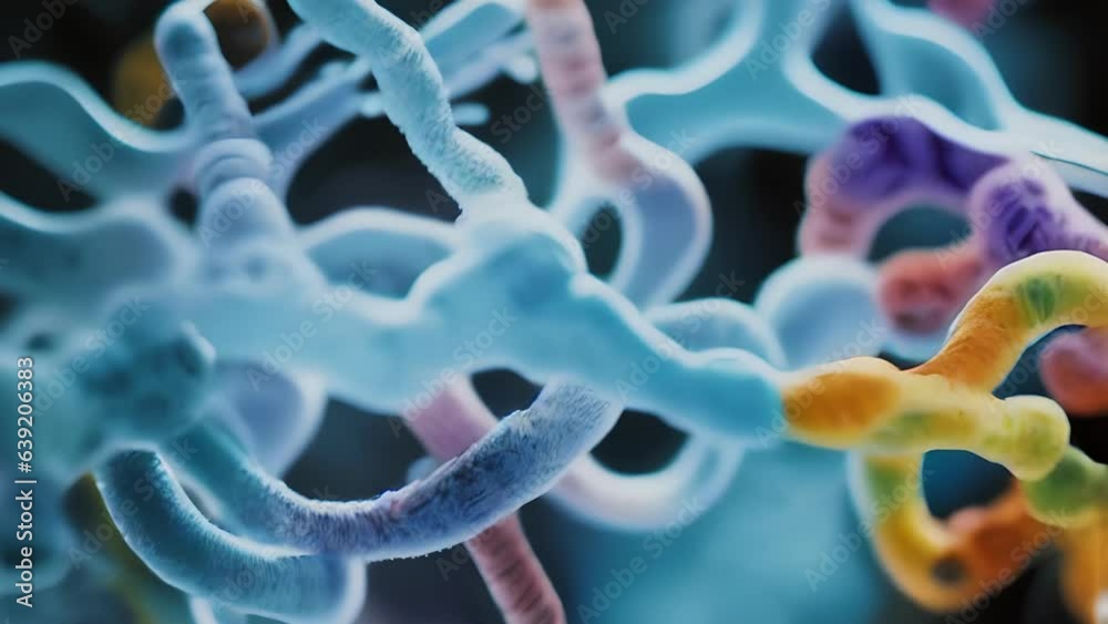 When zoomed in under the microscope a microscopic chromosome reveals ...