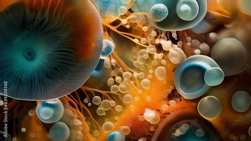 Vidéo Stock macro microscope video depicts a unique and intricate ...