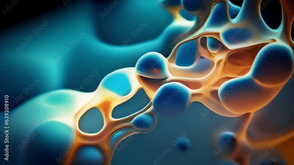 detailed macro microscope video of a mitochondria provides a ...