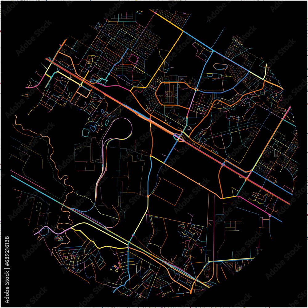 Colorful Map of Durgapur, West Bengal with all major and minor roads ...