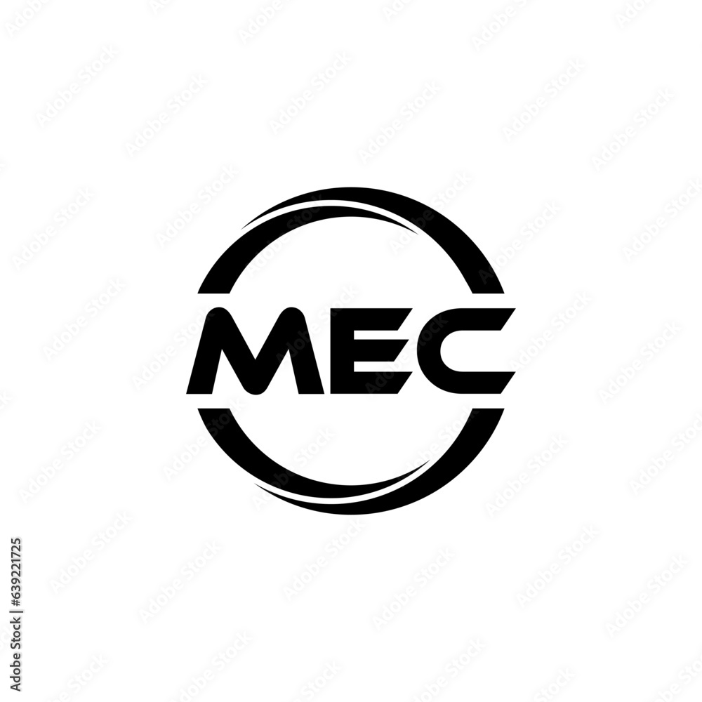 MEC letter logo design with white background in illustrator, cube logo ...