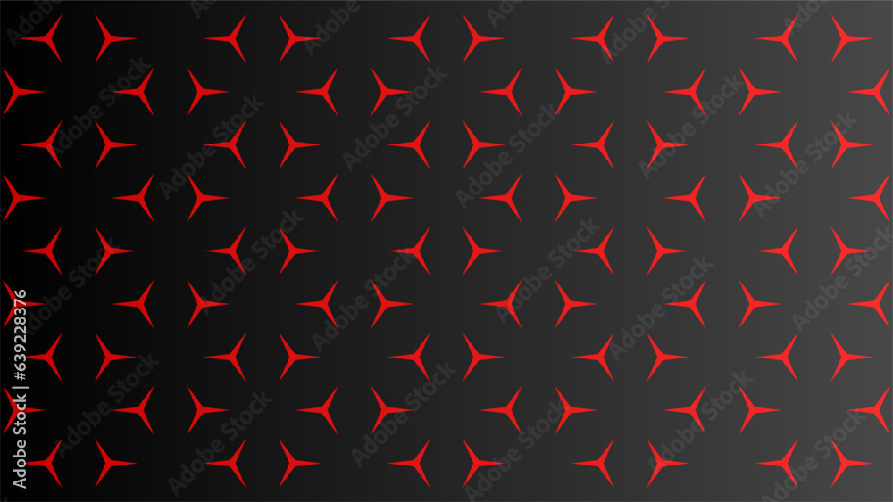 Red steel pattern vector illustration. Symmetry star triangle pattern ...