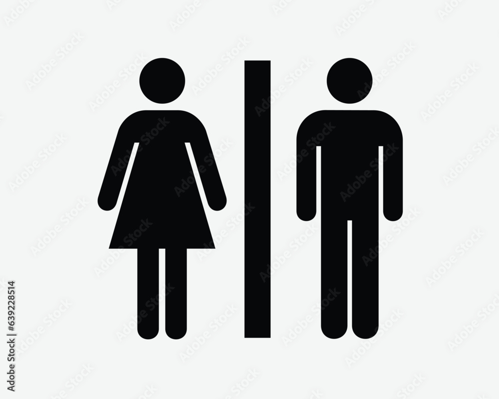 Bathroom Sign Icon Restroom Toilet Gender Boy Girl Man Woman Male ...